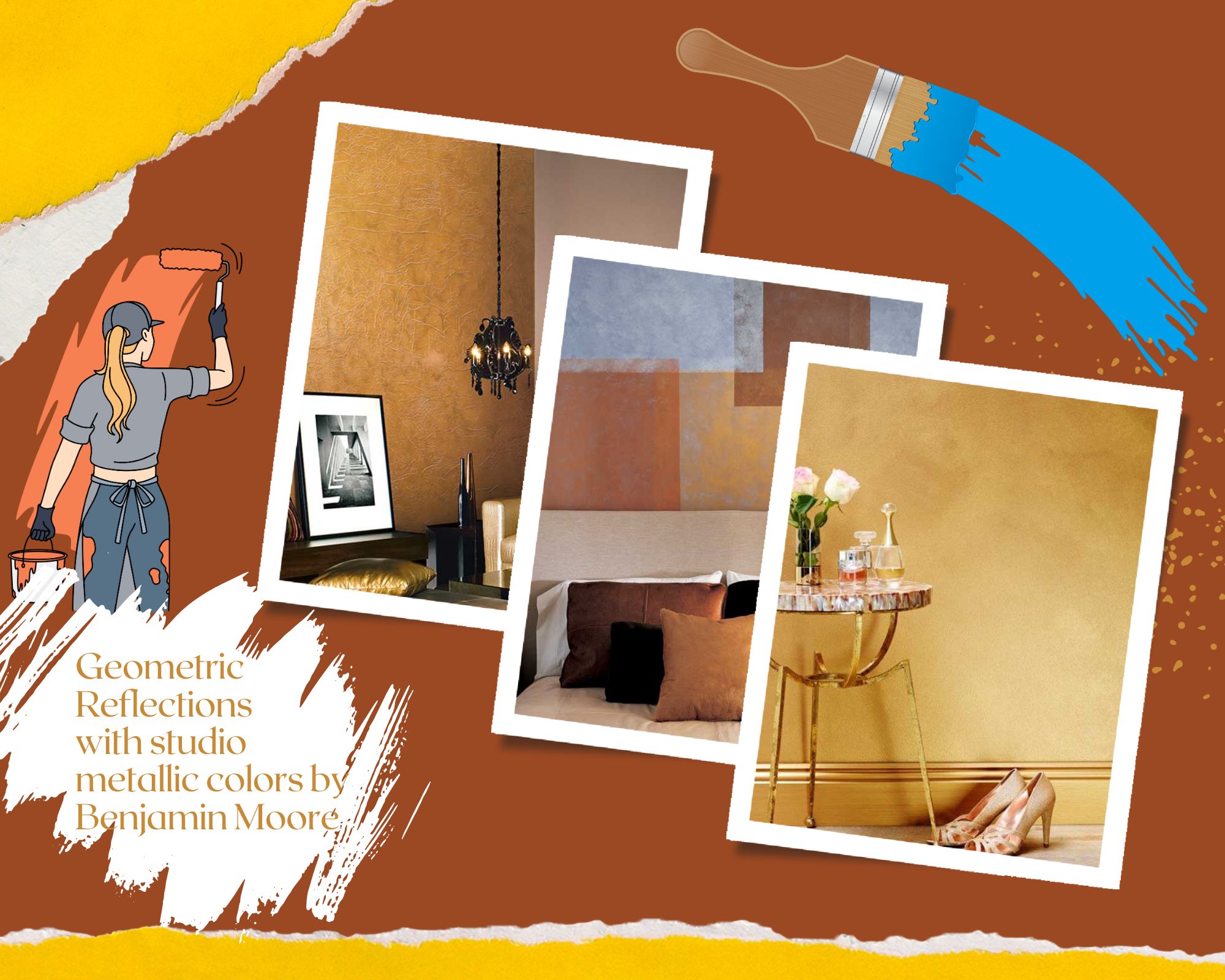 Geometric Reflections with studio metallic colors by Benjamin MooreMy ...