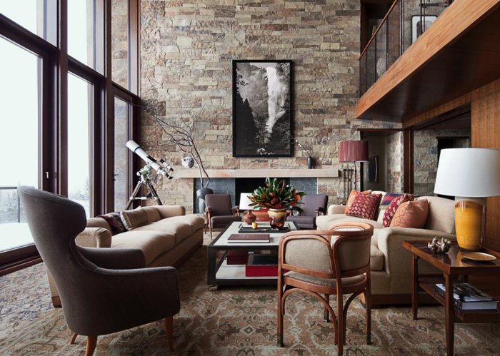 Rustic lounge - tips and 80 photos to create a cozy nest that breathes ...