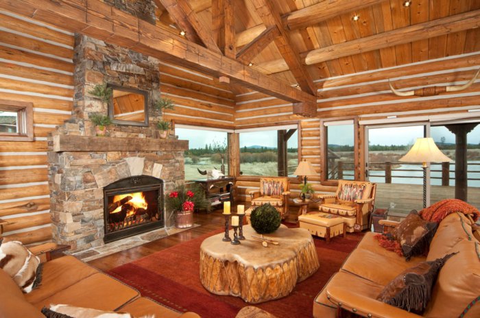 Rustic lounge - tips and 80 photos to create a cozy nest that breathes ...