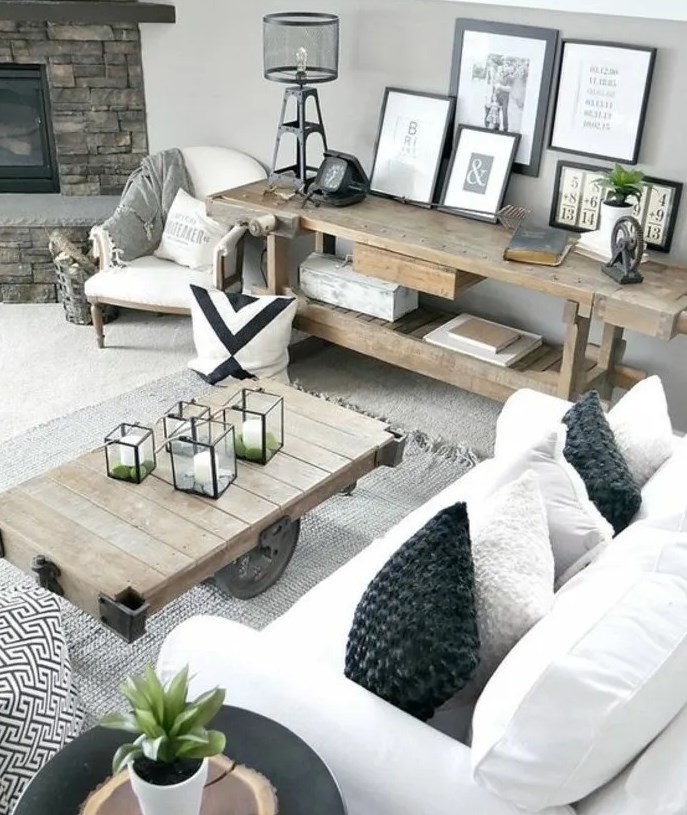 Rustic lounge - tips and 80 photos to create a cozy nest that breathes ...