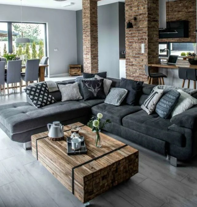 Rustic lounge - tips and 80 photos to create a cozy nest that breathes ...