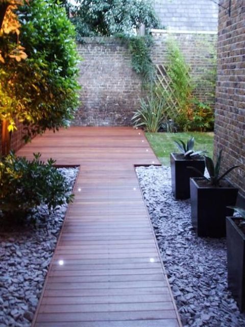Beautiful ideas of garden paths with wood | My desired home