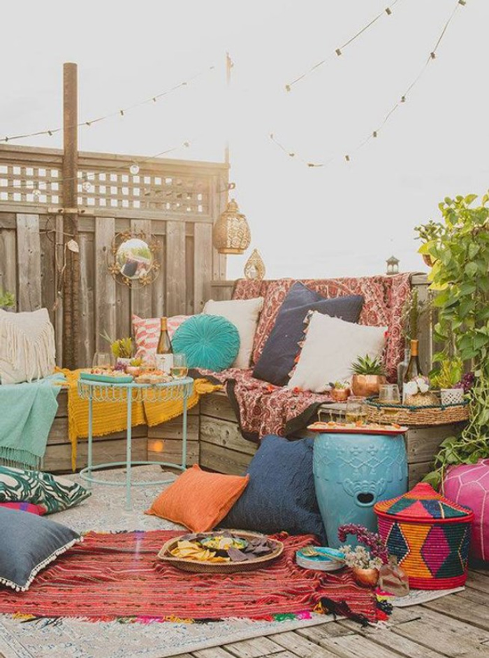 34 Easy ways to make awesome boho chic terraces | My desired home