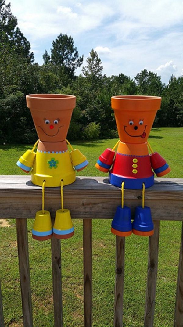 Decorations made of ceramic pots - 18 projects made this summer | My ...