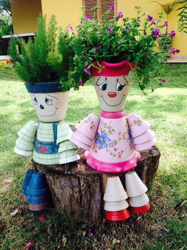 Decorations made of ceramic pots - 18 projects made this summer | My ...