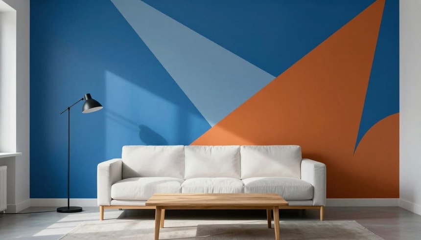 Creative Home Decoration with Bold Wall Colors and Geometric Shapes ...