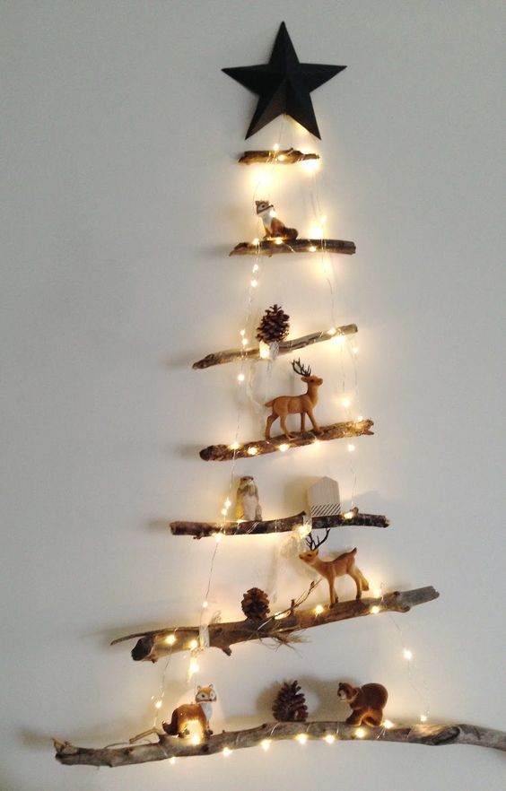25 Creative and festive wall DIY Christmas trees | My desired home