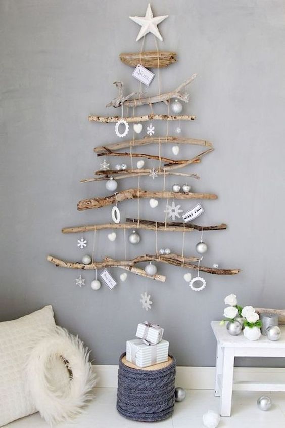 25 Creative and festive wall DIY Christmas trees | My desired home