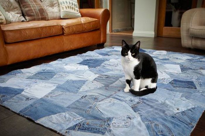 Interesting DIY carpet ideas from old jeans | My desired home