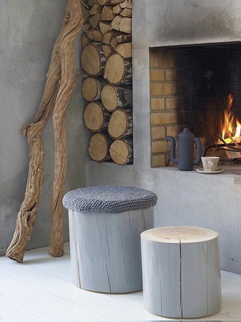 Original, simple wooden DIY furniture from tree trunks new ideas | My ...