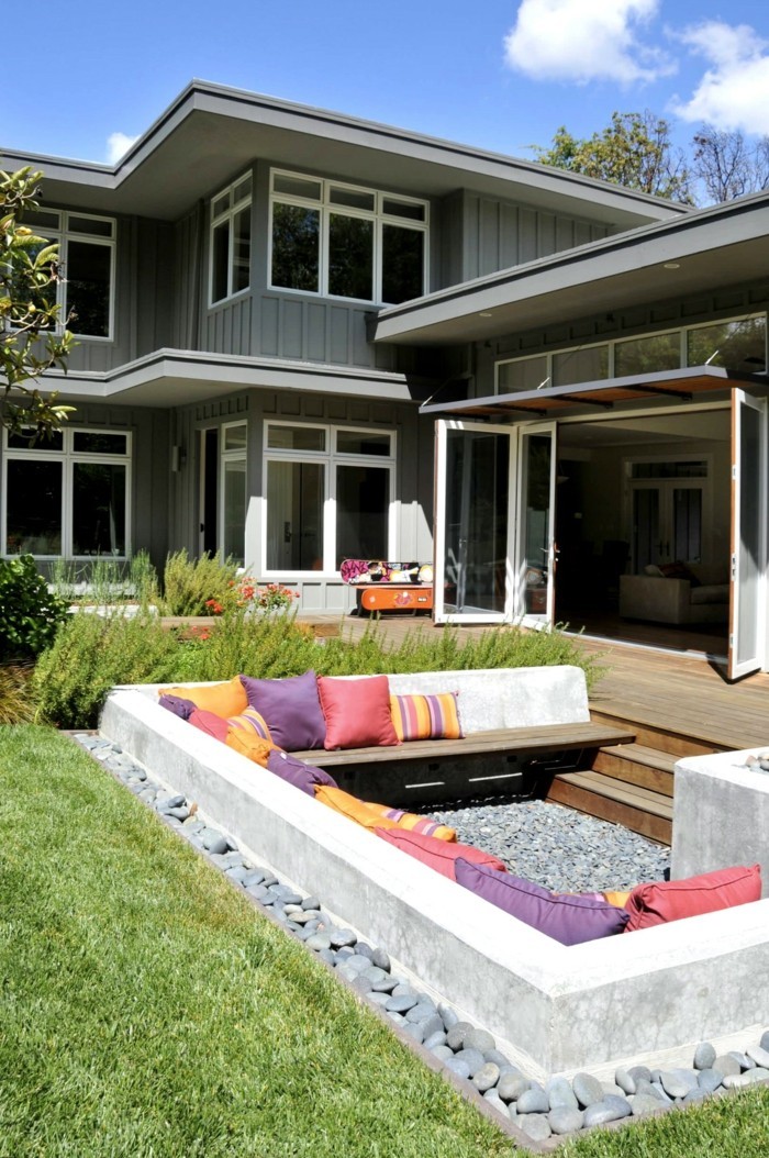 Garden seating area - 50+ ideas on how to make an outdoor living room ...