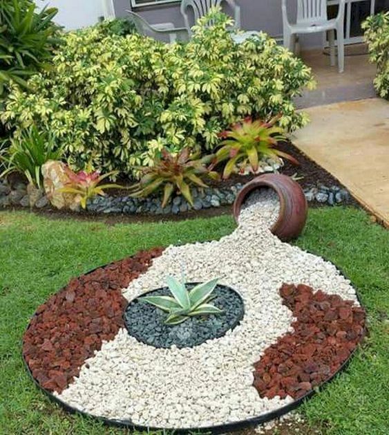 30 Wonderful DIY ideas with stone flower beds | My desired home