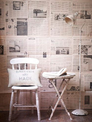 Deco trend: Decorate with newspaper prints | My desired home