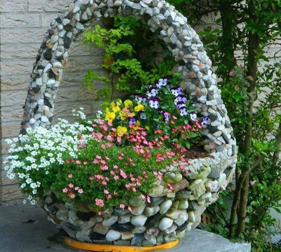 How to Make an Unbelievable Diy Stone Pot - a spectacular flowerbed in ...