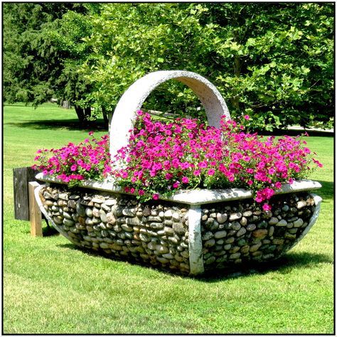 How to Make an Unbelievable Diy Stone Pot - a spectacular flowerbed in ...