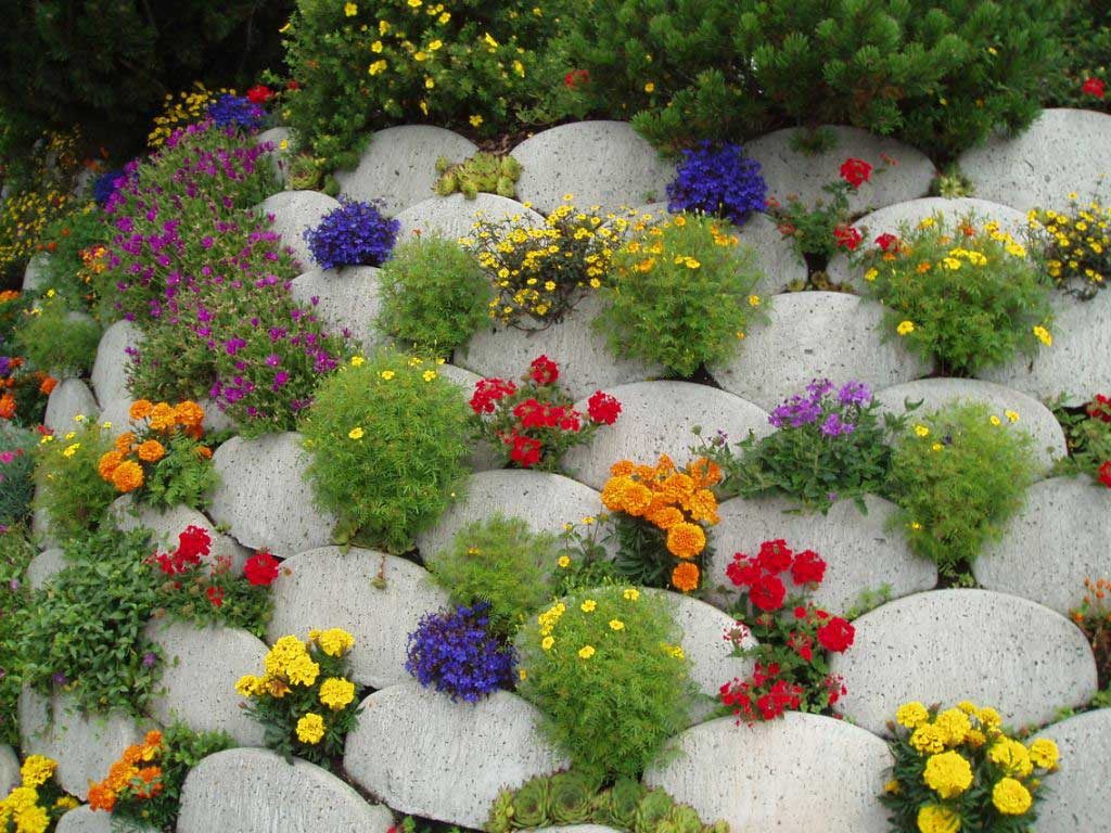 50 DIY Stone flower beds and rock gardens that will boost your garden ...