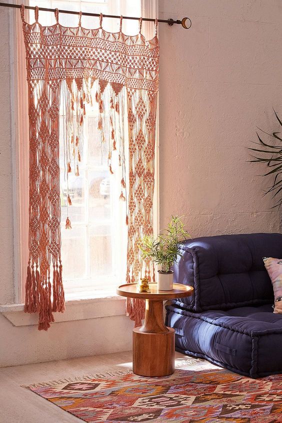 Macrame curtains - an old trend returned to homes decoration | My ...