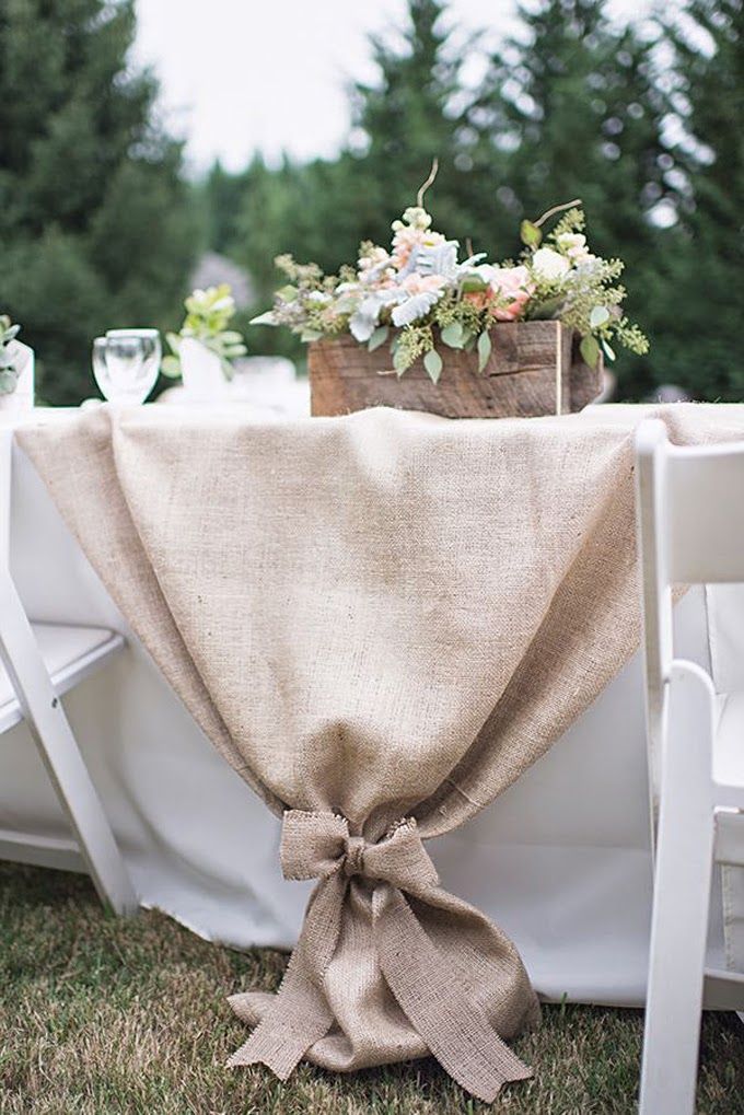 35 DIY table cover ideas with burlap | My desired home