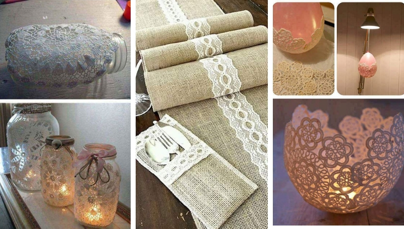 Elegant and graceful DIY decorations for the house with lace | My ...