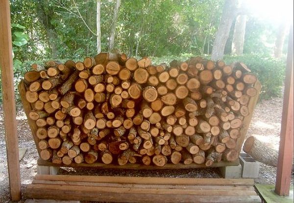The most beautiful and creative ideas for firewood holders | My desired ...