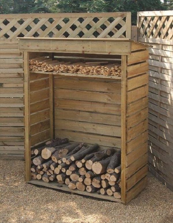 The most beautiful and creative ideas for firewood holders | My desired ...