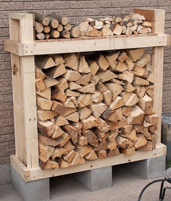 The most beautiful and creative ideas for firewood holders | My desired ...
