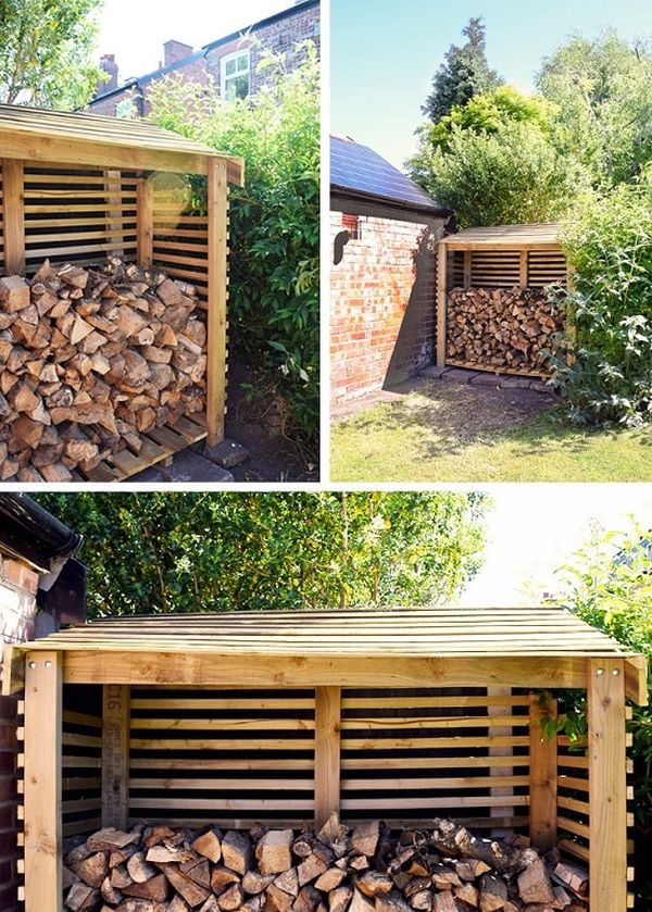 The most beautiful and creative ideas for firewood holders | My desired ...