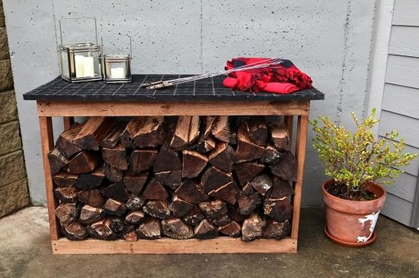 The most beautiful and creative ideas for firewood holders | My desired ...