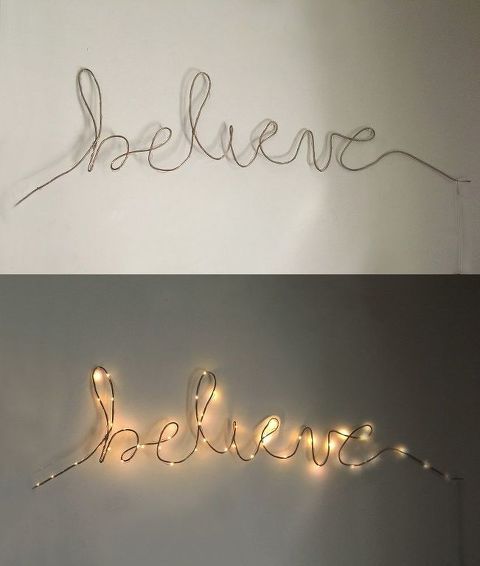 How to make DIY wire lights wall decorations | My desired home