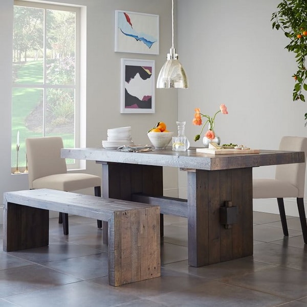 Rustic cottage deco trend ideas with Indoor picnic tables | My desired home