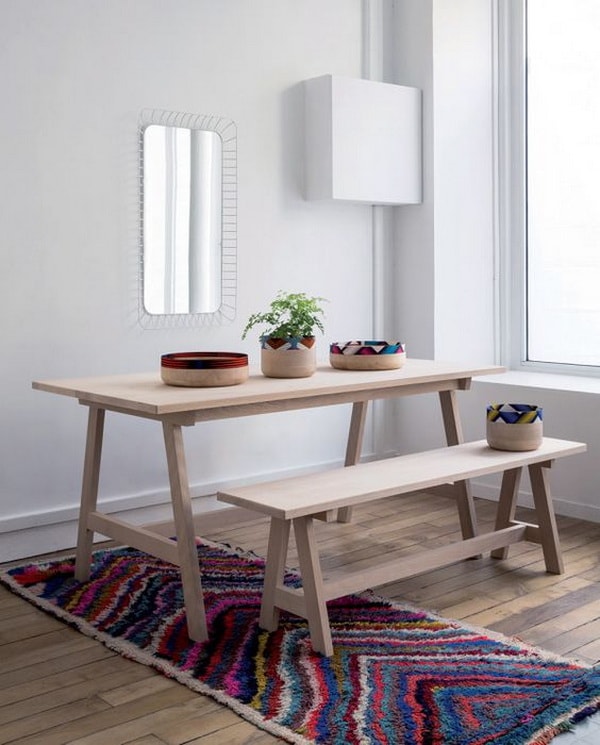 Rustic cottage deco trend ideas with Indoor picnic tables | My desired home