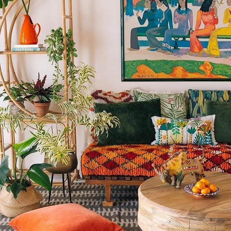 Amazing ideas with colorful living rooms in boho style | My desired home
