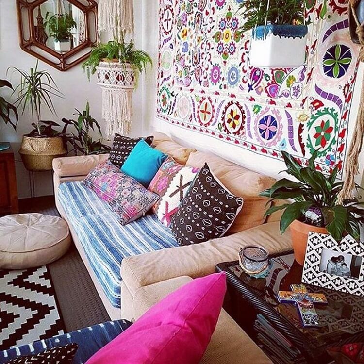 Amazing ideas with colorful living rooms in boho style | My desired home