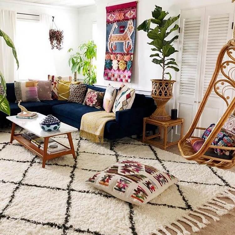 Amazing ideas with colorful living rooms in boho style | My desired home