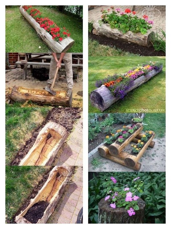 Great DIY ideas for your garden made from tree logs | My desired home