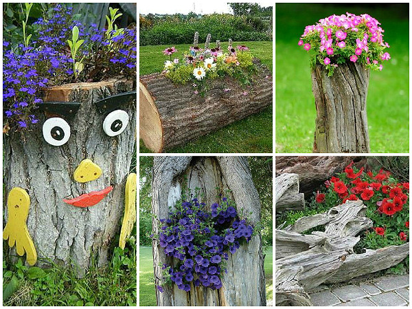 Great DIY ideas for your garden made from tree logs | My desired home