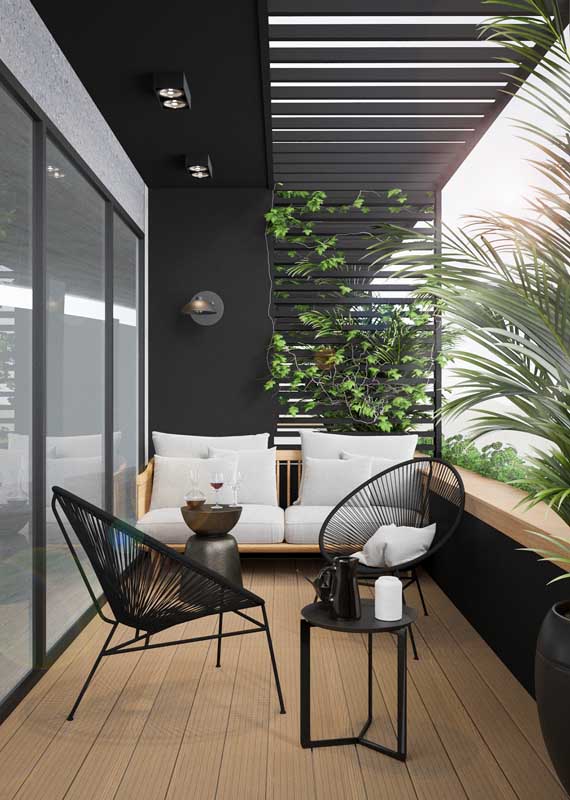 Sofa on the balcony: see photos, tips and how to choose your own | My ...