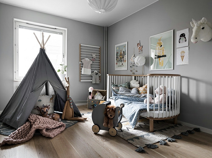 Great girl's room in pink and gray - find the best decorating ideas ...