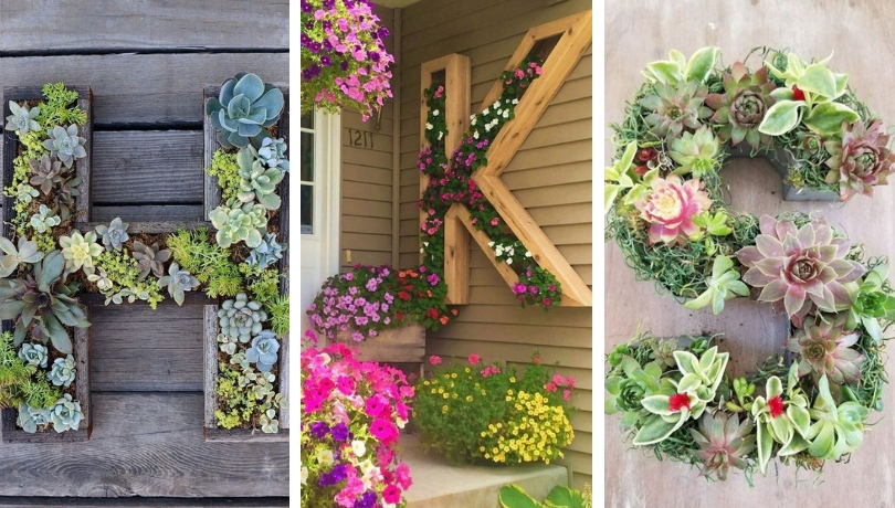 Superb planters for planting flowers in the shape of letters | My ...