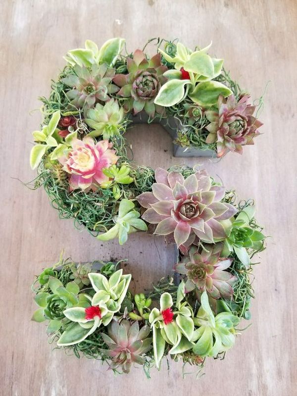 Superb planters for planting flowers in the shape of letters | My ...