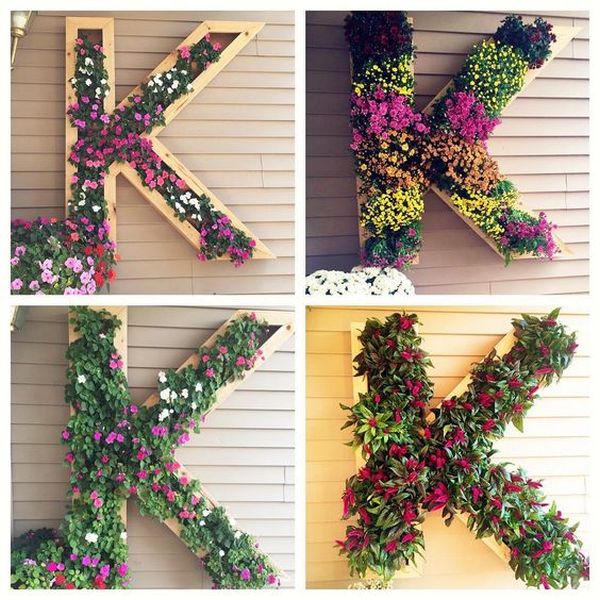 Superb planters for planting flowers in the shape of letters | My ...