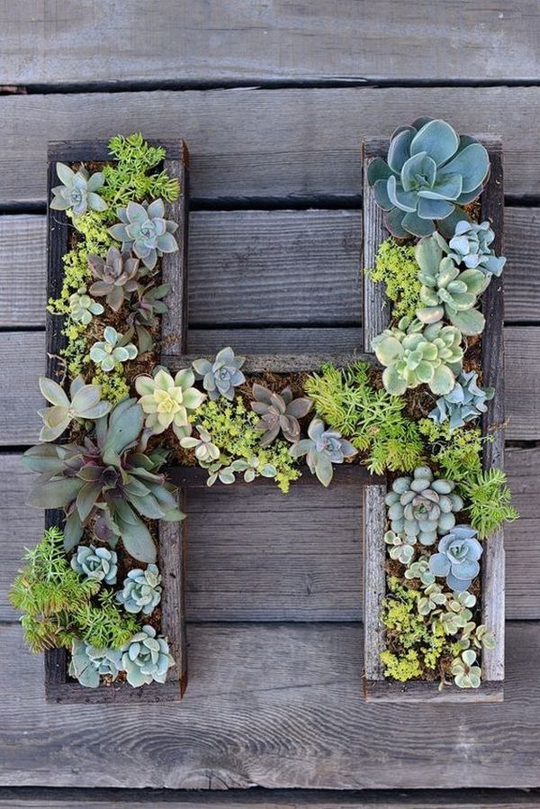Superb planters for planting flowers in the shape of letters | My ...