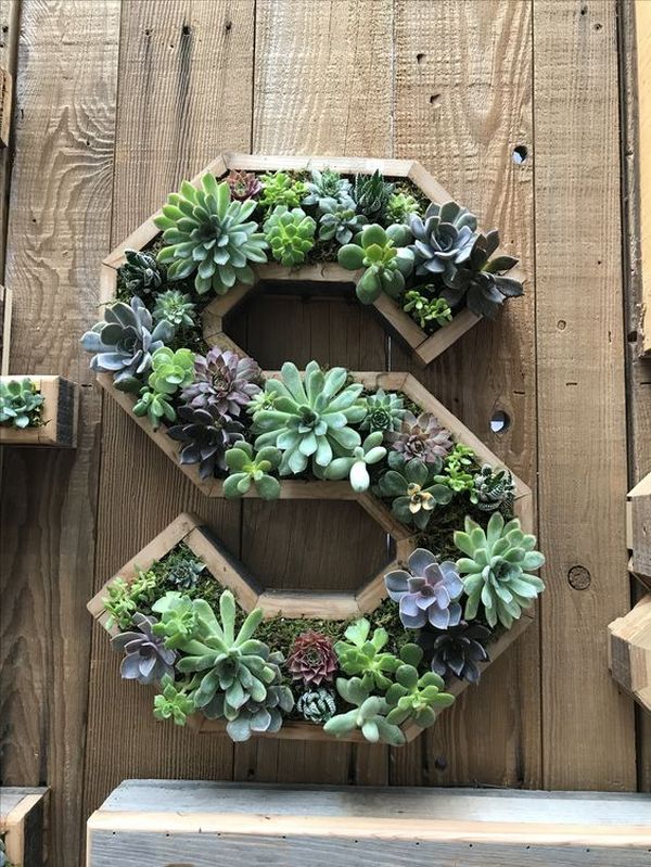 Superb planters for planting flowers in the shape of letters | My ...