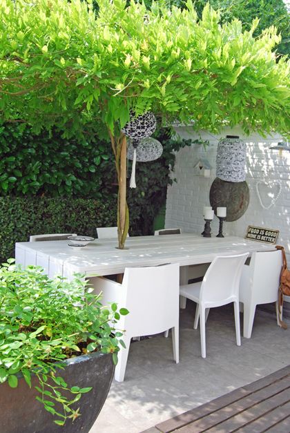 Outdoor dining room: 23 great ideas for the courtyard and the balcony ...