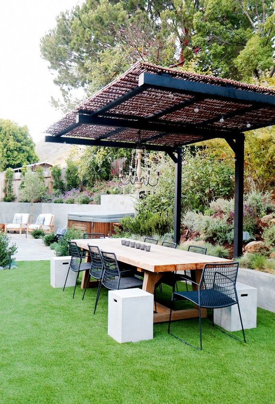 Outdoor dining room: 23 great ideas for the courtyard and the balcony ...