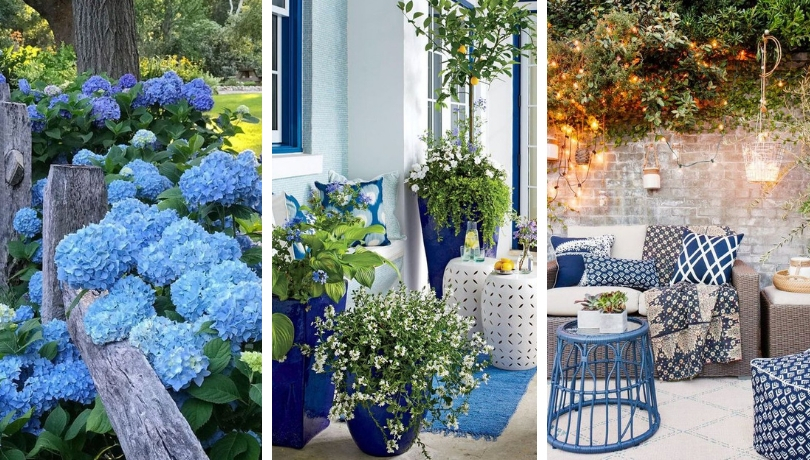 Enjoyable garden decorating ideas in shades of blue | My desired home
