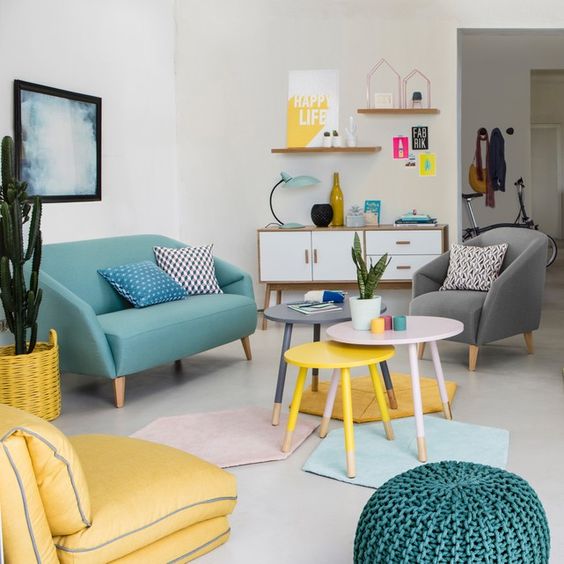 Retro decoration: 50+ amazing Ideas to decorate your living room and ...