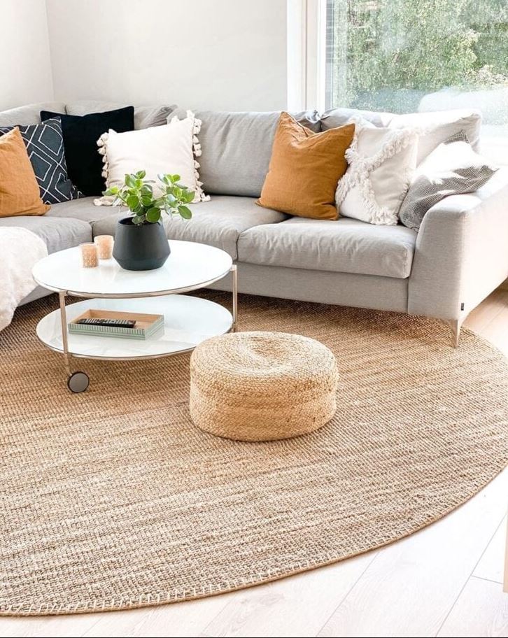 26 Inspirational ideas for a round rug in the decoration of your living ...