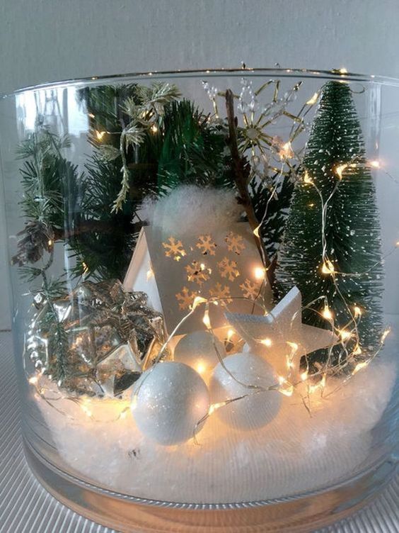 25+ Christmas decorations in glass bowls that will enjoy | My desired home