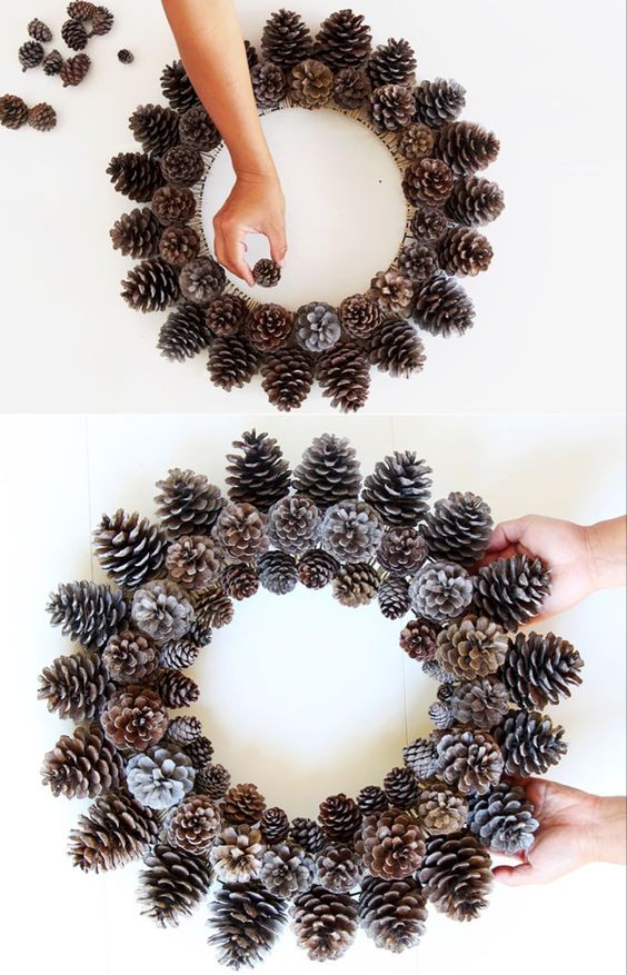 Beautiful DIY Christmas decorations from pine cones that will boost ...